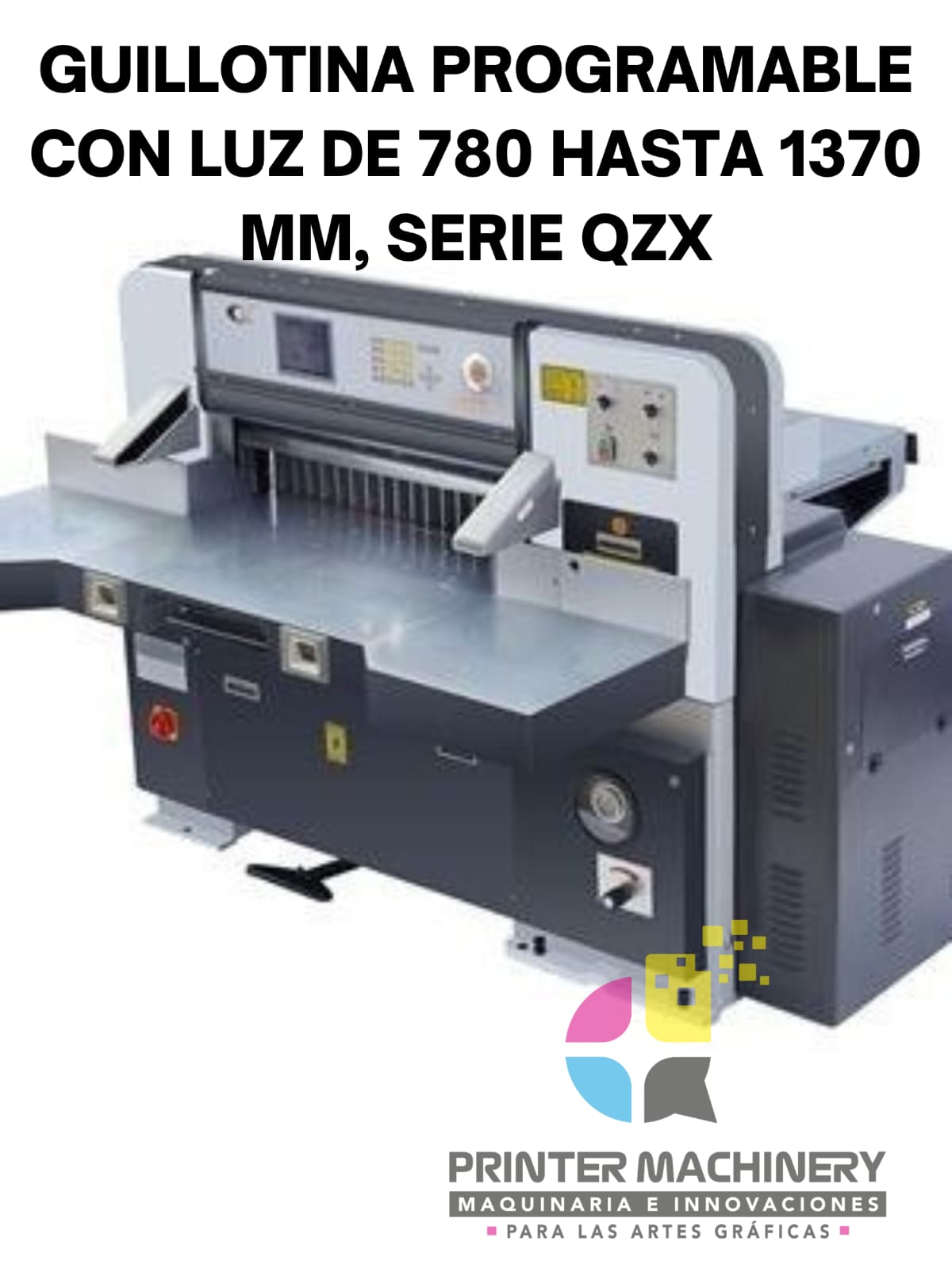GUILLOTINA PROGRAMABLE CON LUZ DE 780 HASTA 1370 MM, SERIE QZX ...