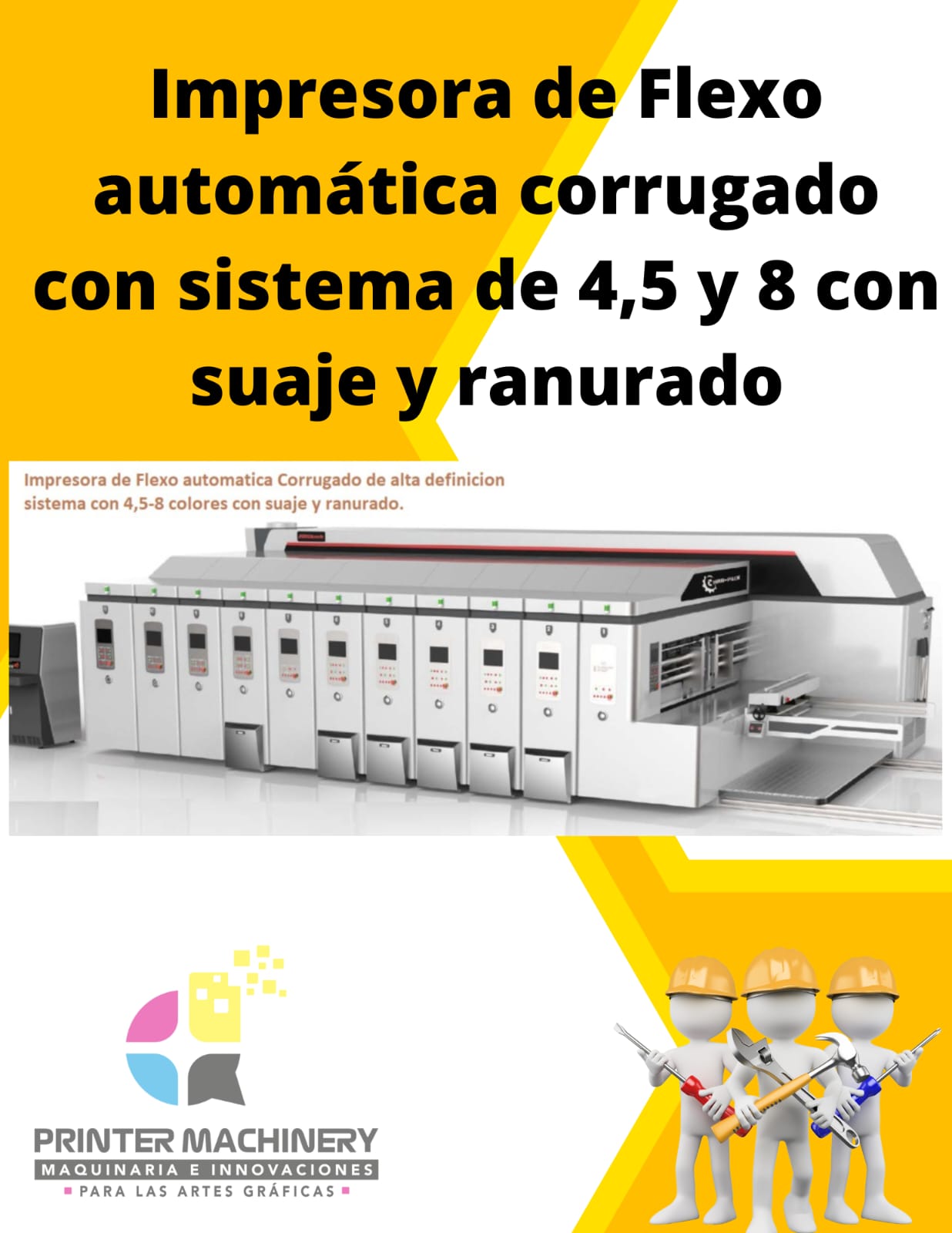 Impresora de Flexo automática corrugado con sistema de 4,5 y 8 con ...